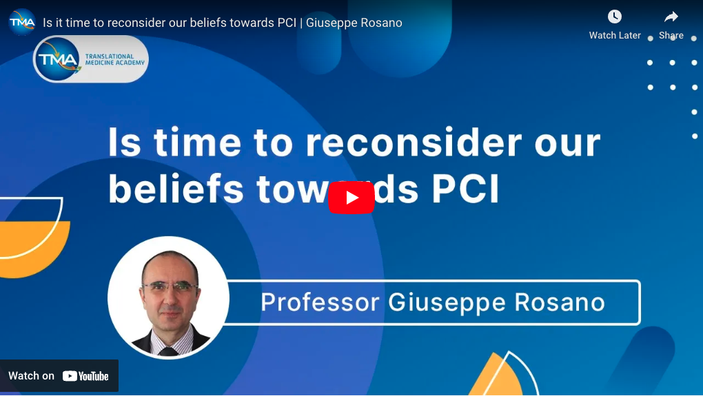Is it time to reconsider our beliefs towards PCI | Prof. Giuseppe ...